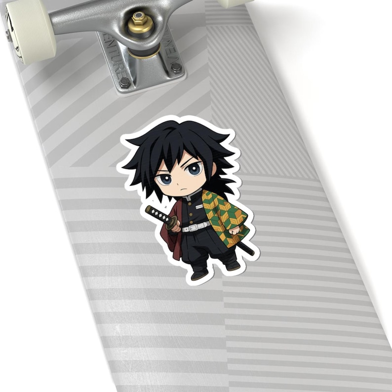 Chibi Giyu Tomioka Sticker | Demon Slayer Kiss-cut Anime Decal | Cute ...