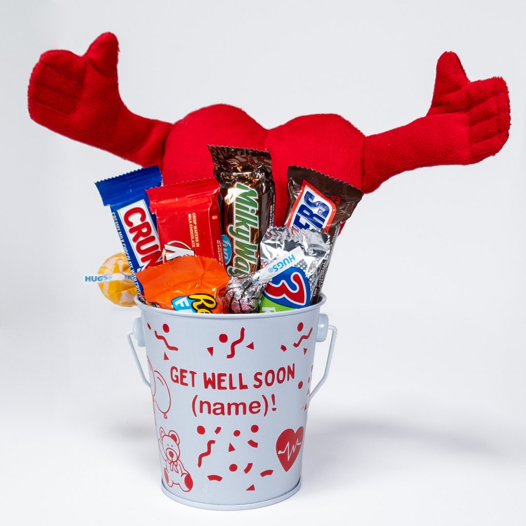 Personalized Get Well Candy Basket - Etsy