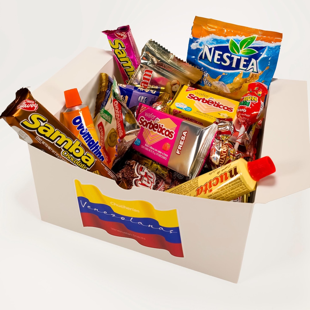 Venezuela Snacks Medium Box / Gift Box / Snack Box / Cotillon / Sweet ...