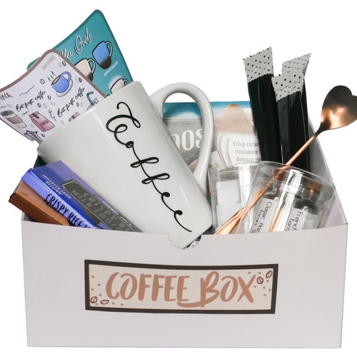 Coffee Lover's Gift Basket Gourmet Coffee Gift Box - Etsy