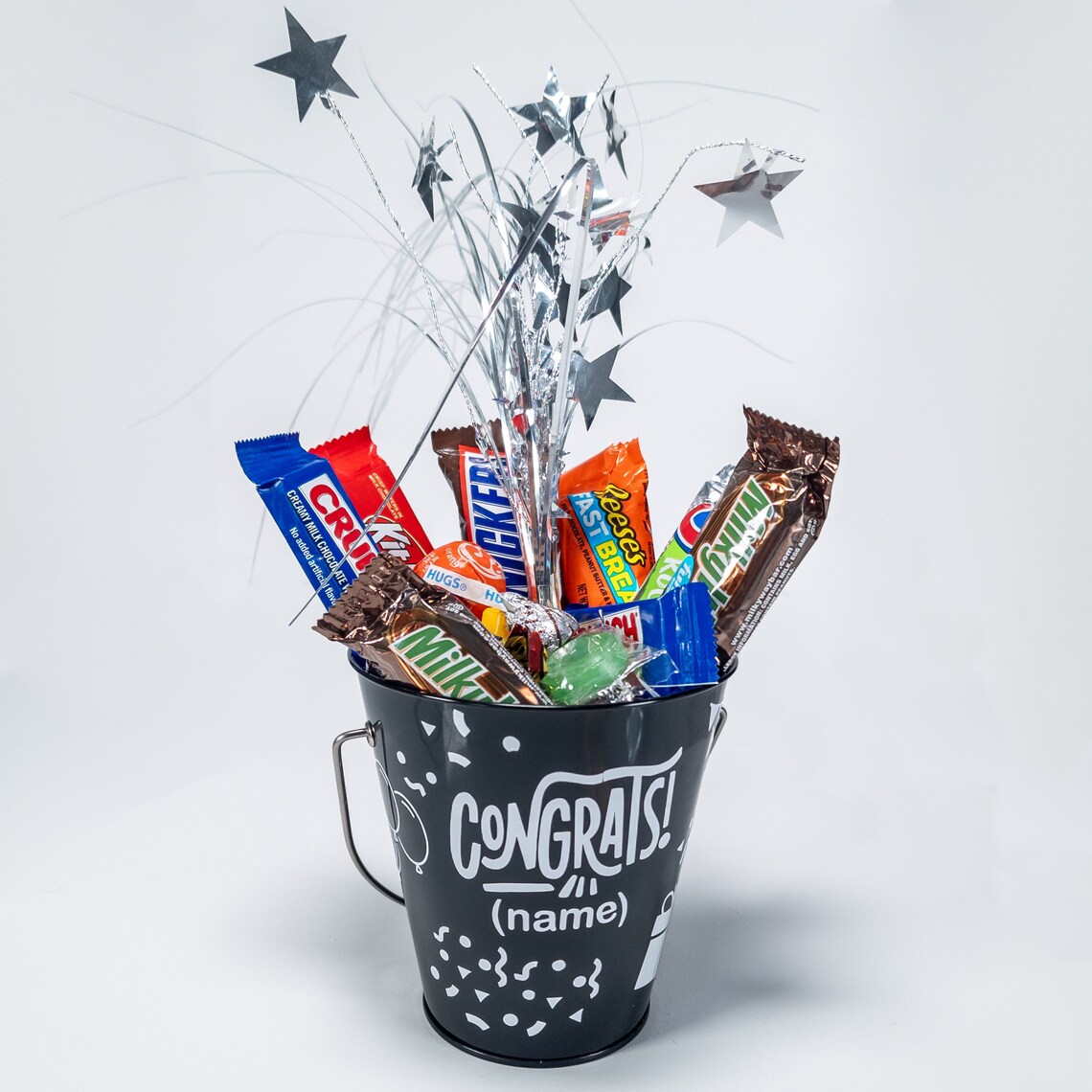 Personalized Congrats Candy Basket - Etsy