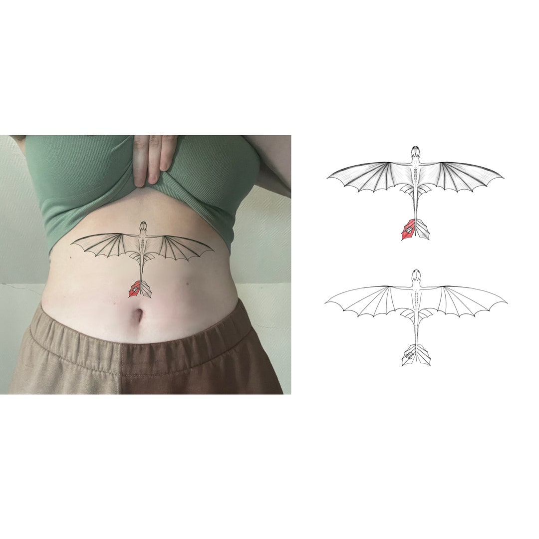 Toothless how to Train Your Dragon Tattoo Design Printable 4 Versions ...