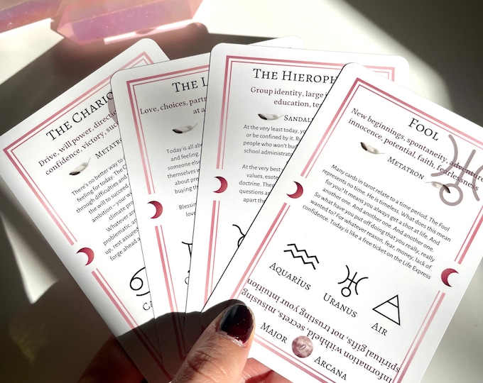 Mini Tarotorial ® Beginner Tarot Training Deck, Beginner's Tarot Deck ...