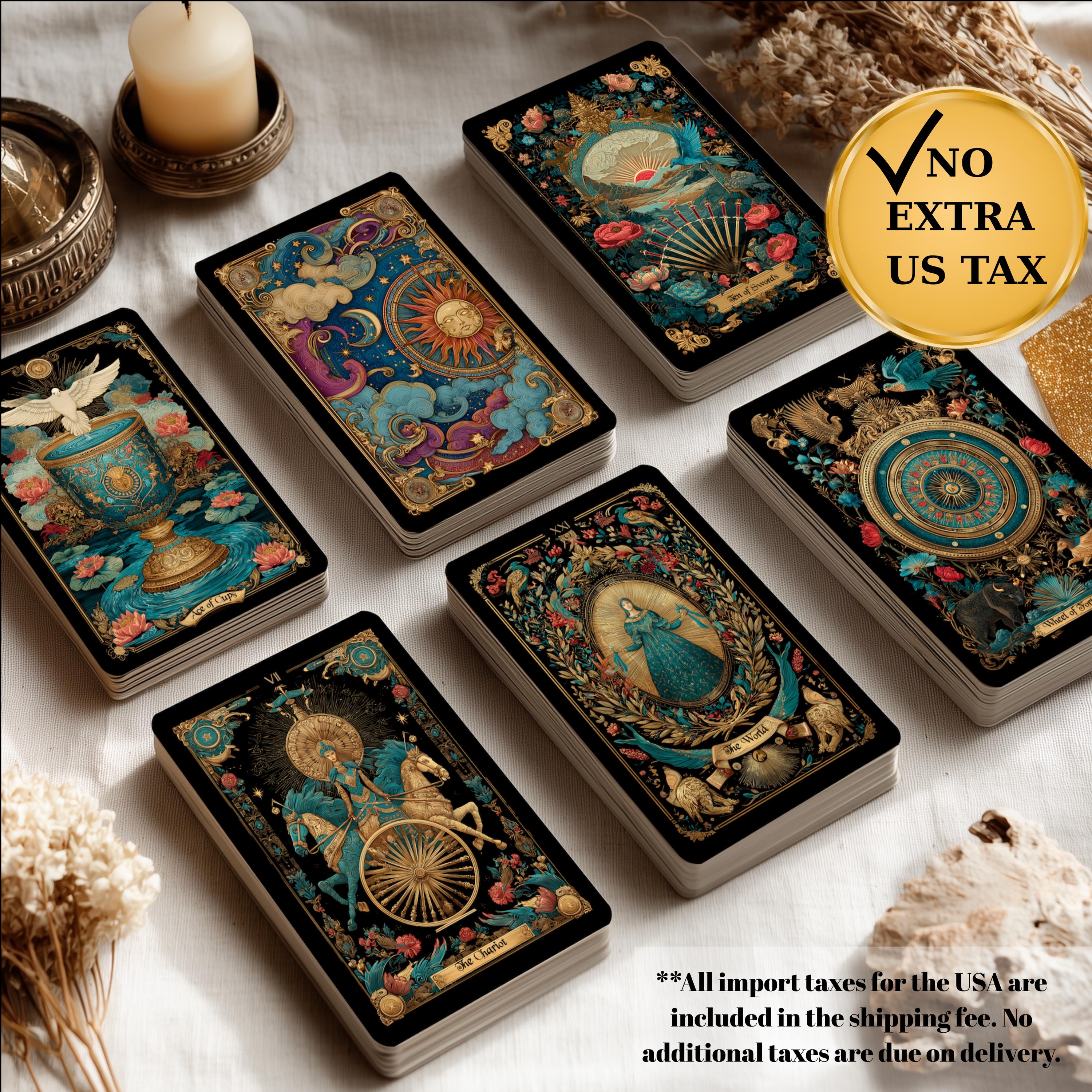 Tarot Deck – Antique Arcana: Nocturne, With Guidebook, Ornate Gilded ...