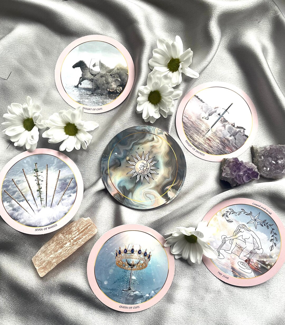 Spica Tarot Card Deck: Circular Celestial Oracle With Guidebook - Etsy