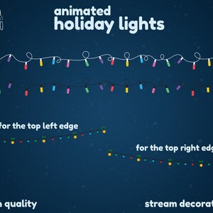 Animated Holiday Lights - Twitch Overlays - Stream Decoration - Cozy ...