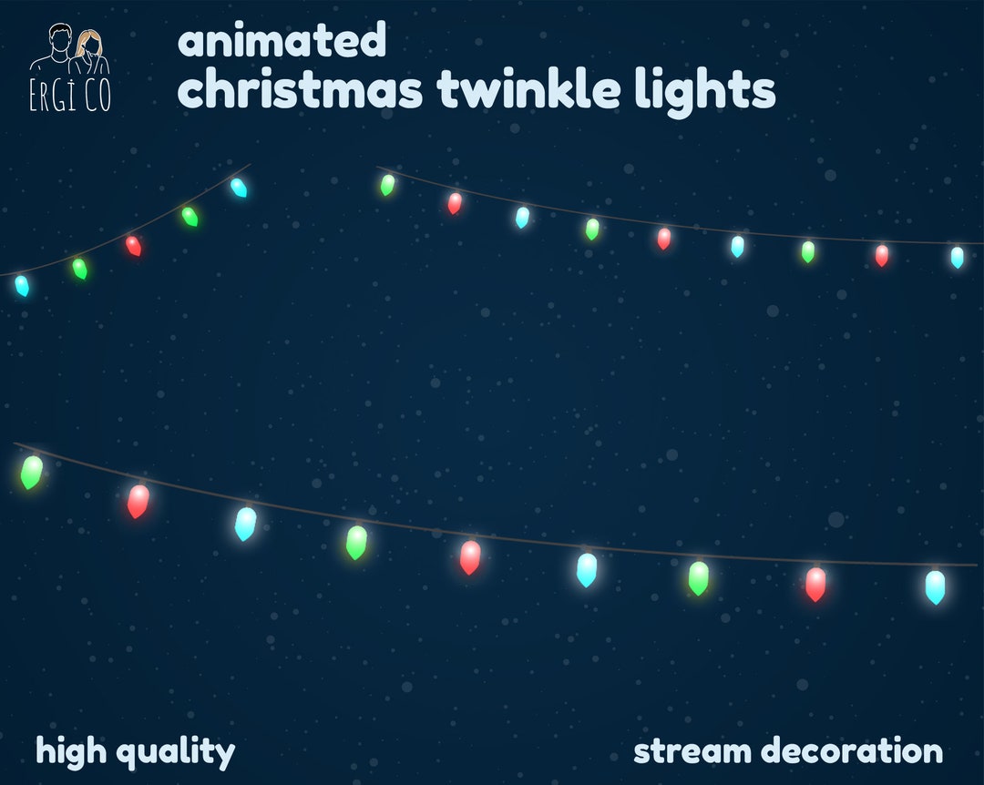 Animated Holiday Lights - Twitch Overlays - Stream Decoration - Twinkle ...