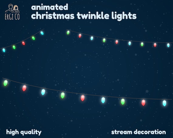 Animated Holiday Lights Twitch Overlays Stream Decoration | Etsy