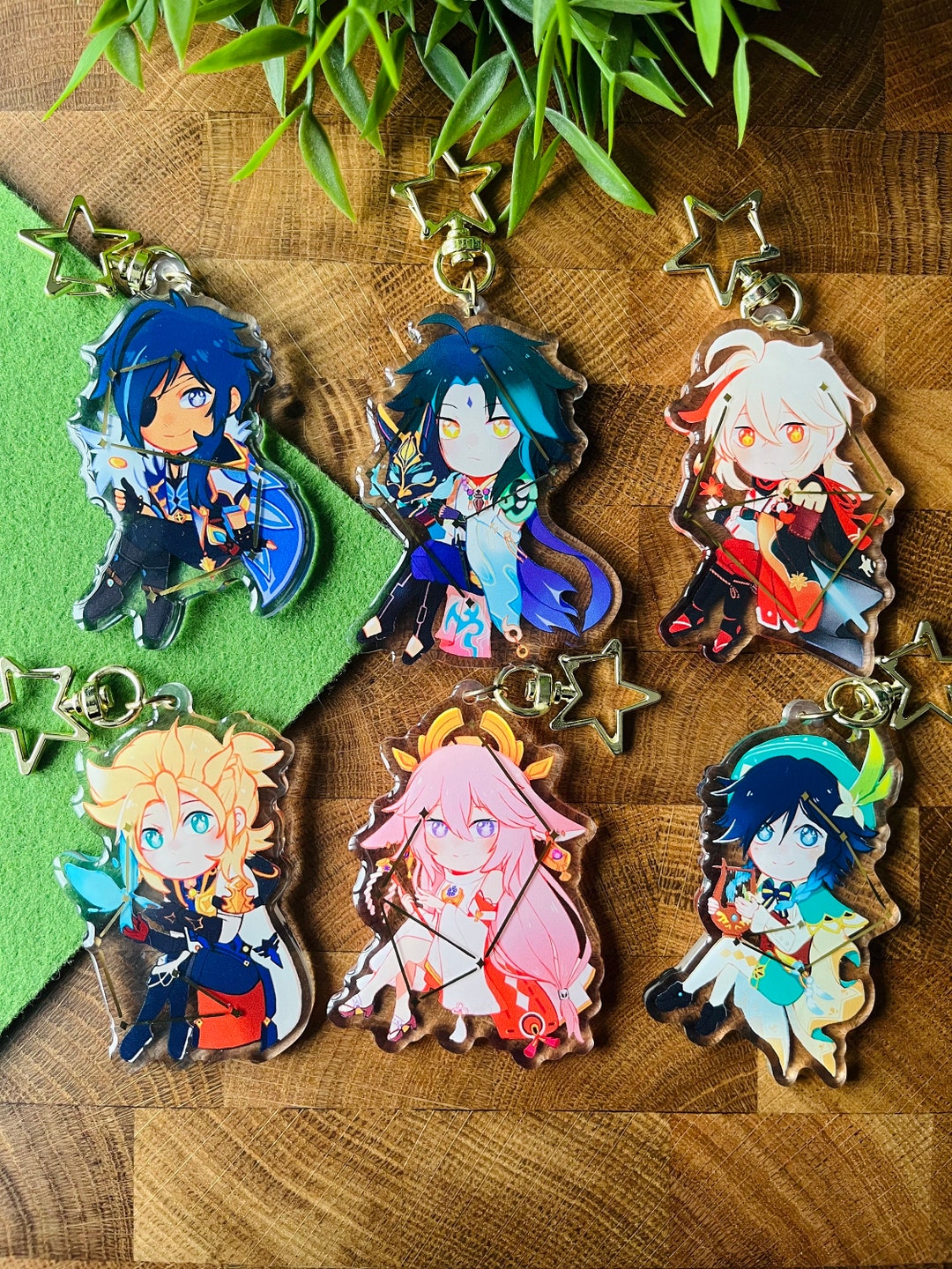 Gold Foil Gaming Charms Acrylic Keychains - Etsy