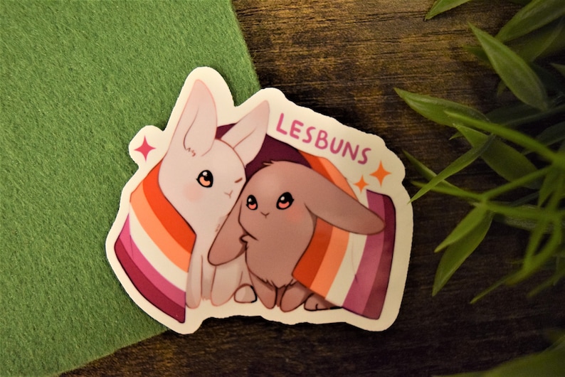 LGBTQ Pride Bunnies Weatherproof Vinyl Stickers - Etsy