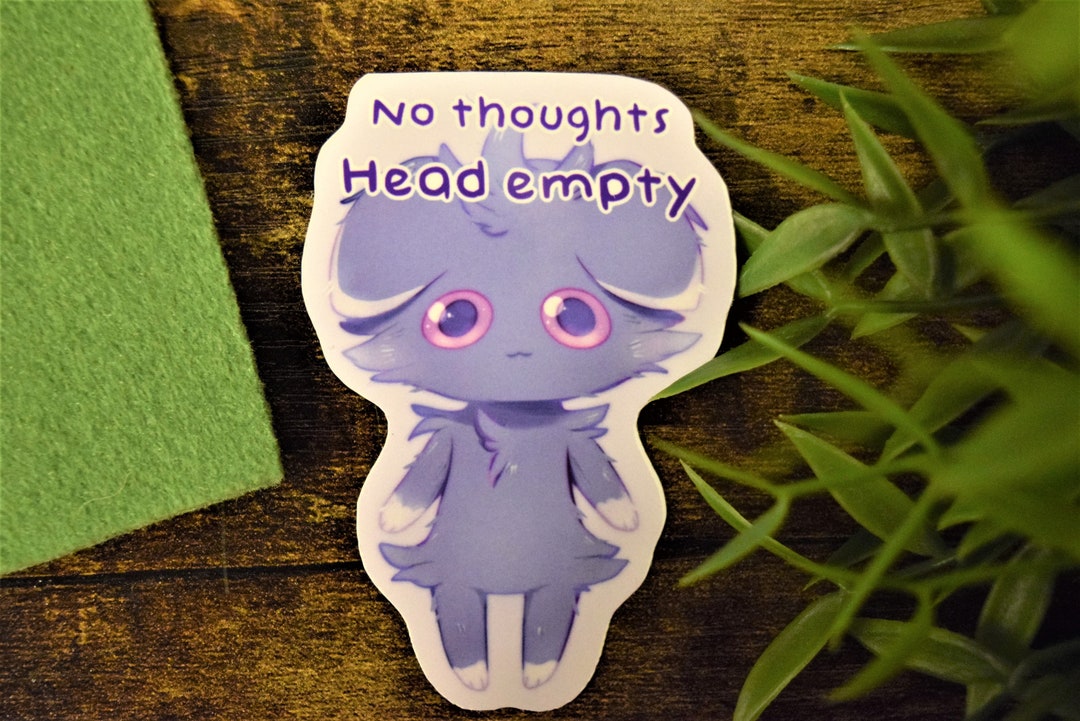 Poké Cat 'no Thoughts, Head Empty' Meme | Vinyl Sticker - Etsy