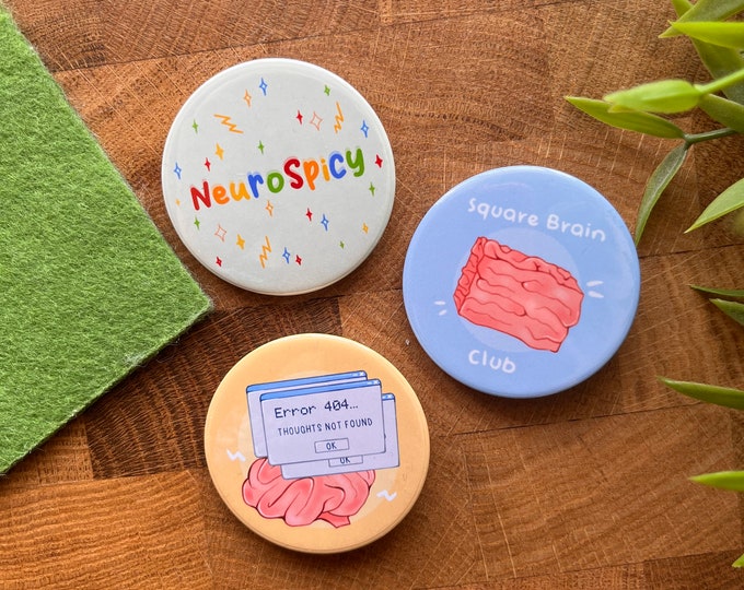 Neurospicy Neurodivergent Memes 45mm Buttons - Etsy