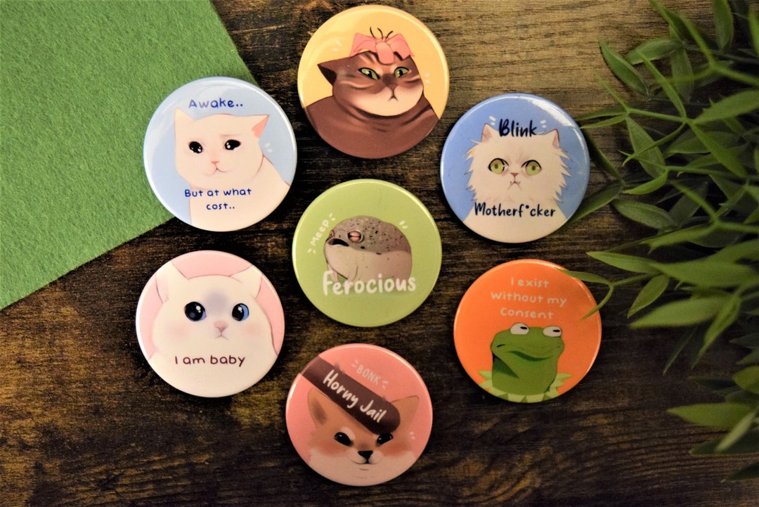 Meme Buttons 45mm Buttons - Etsy