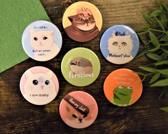 Meme Buttons - Etsy