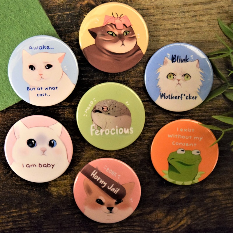 Meme buttons - Etsy Nederland