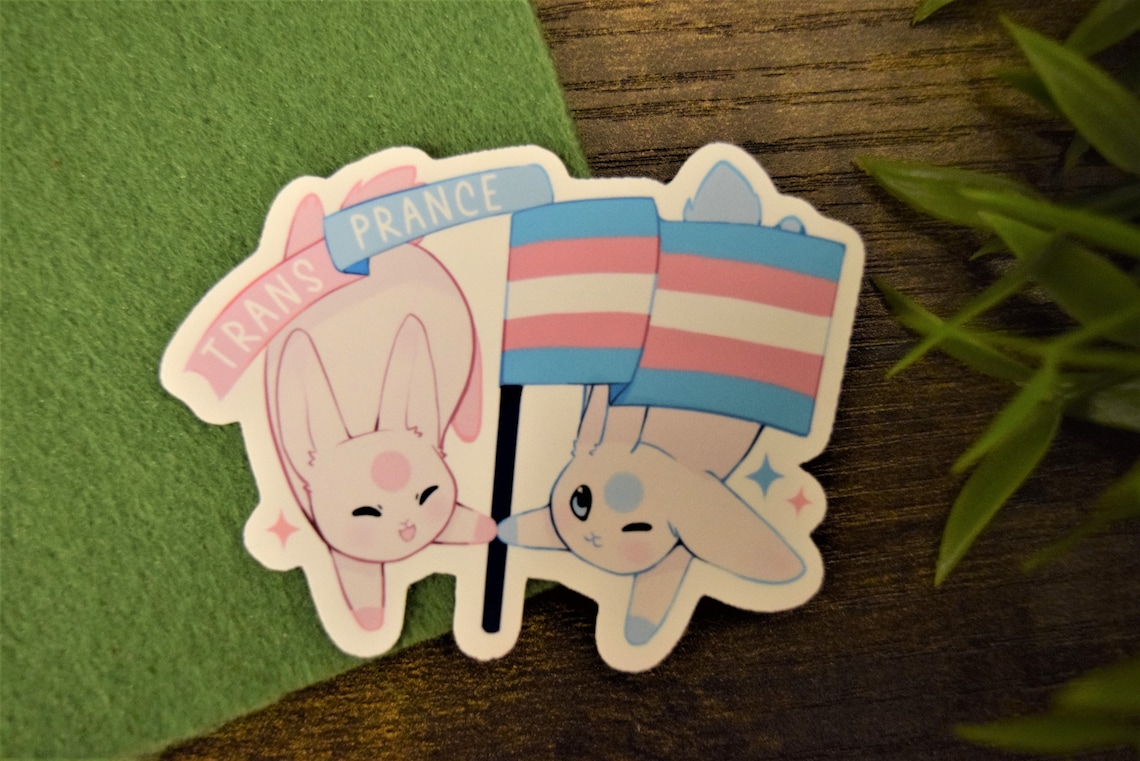 LGBTQ Pride Bunnies Weatherproof Vinyl Stickers - Etsy