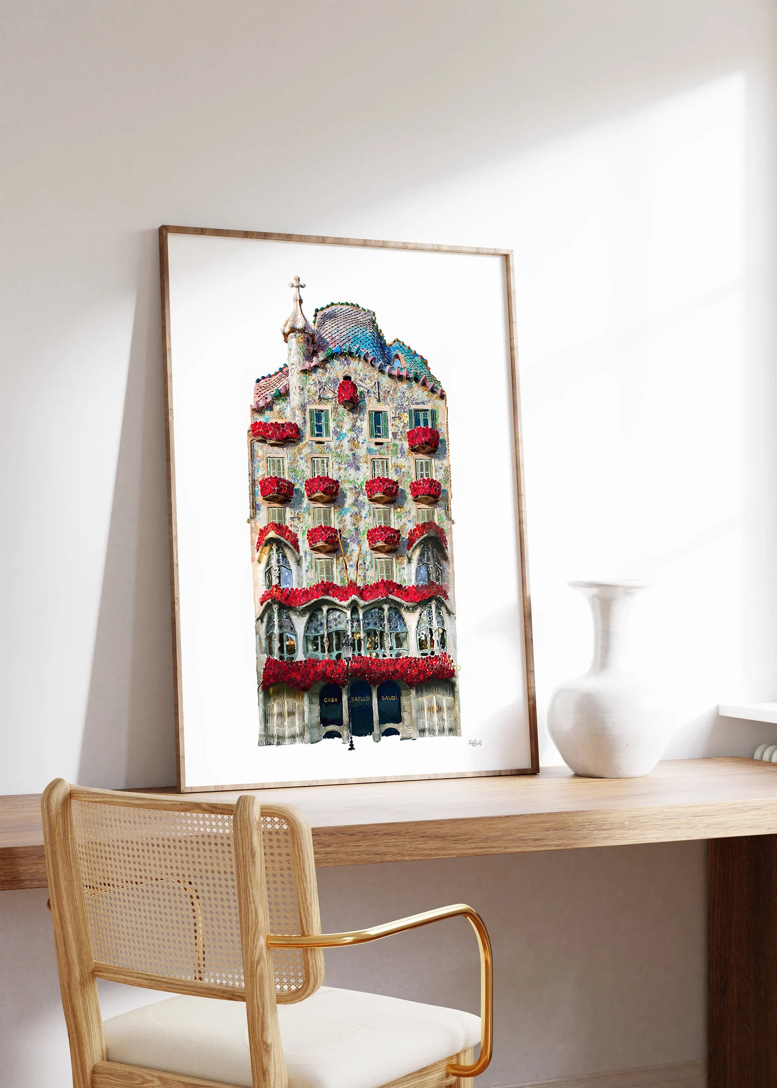 Antoni Gaudi - Casa Batlló at Saint Jordi. Barcelona Wall Art ...