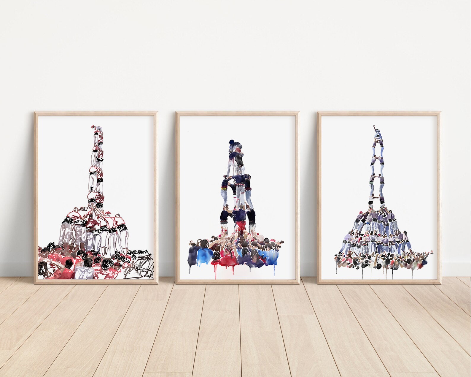 Castell in Watercolour Catalan Traditional Culture From Side View in ...