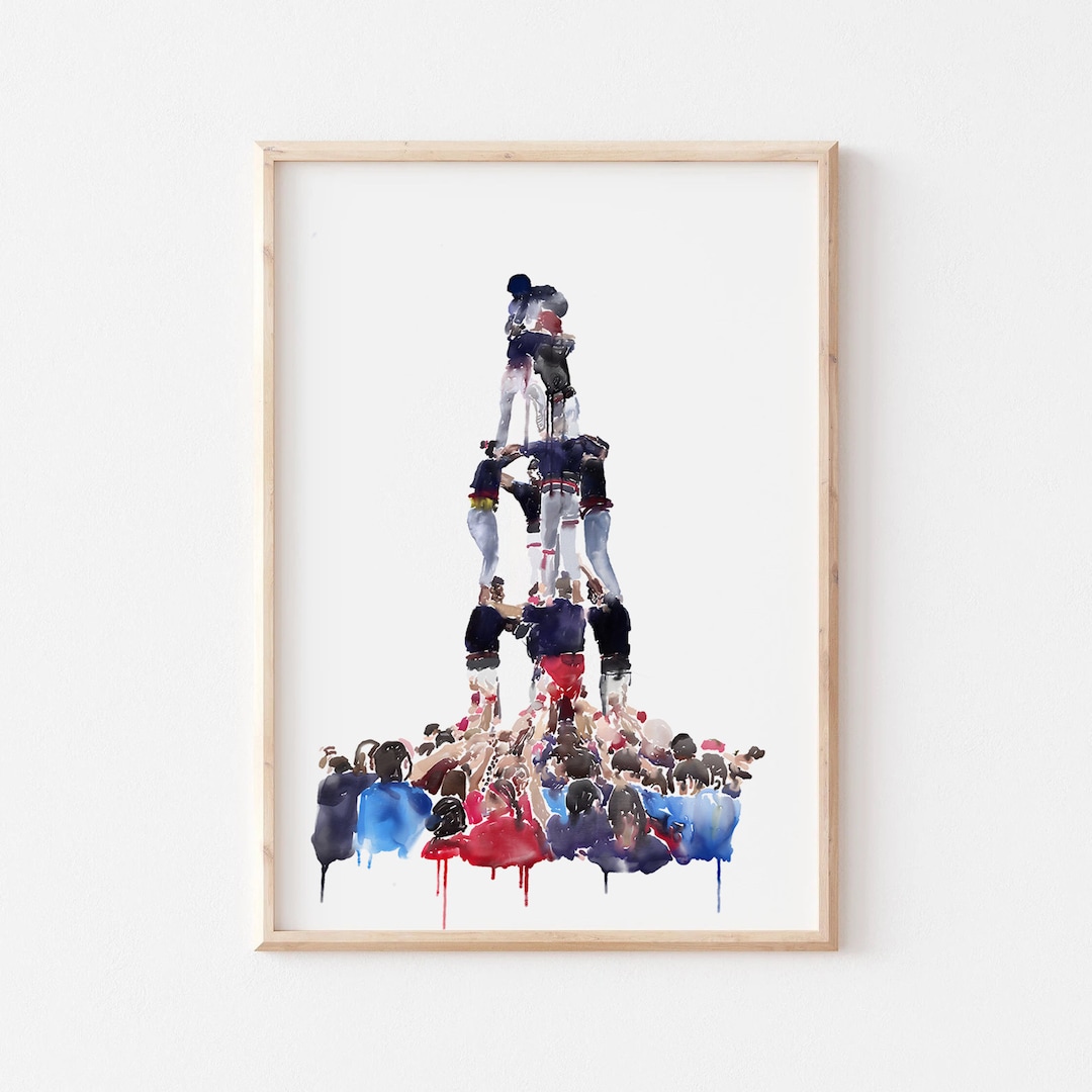 Castell in Watercolour - Catalan Traditional Culture From Side View- in ...