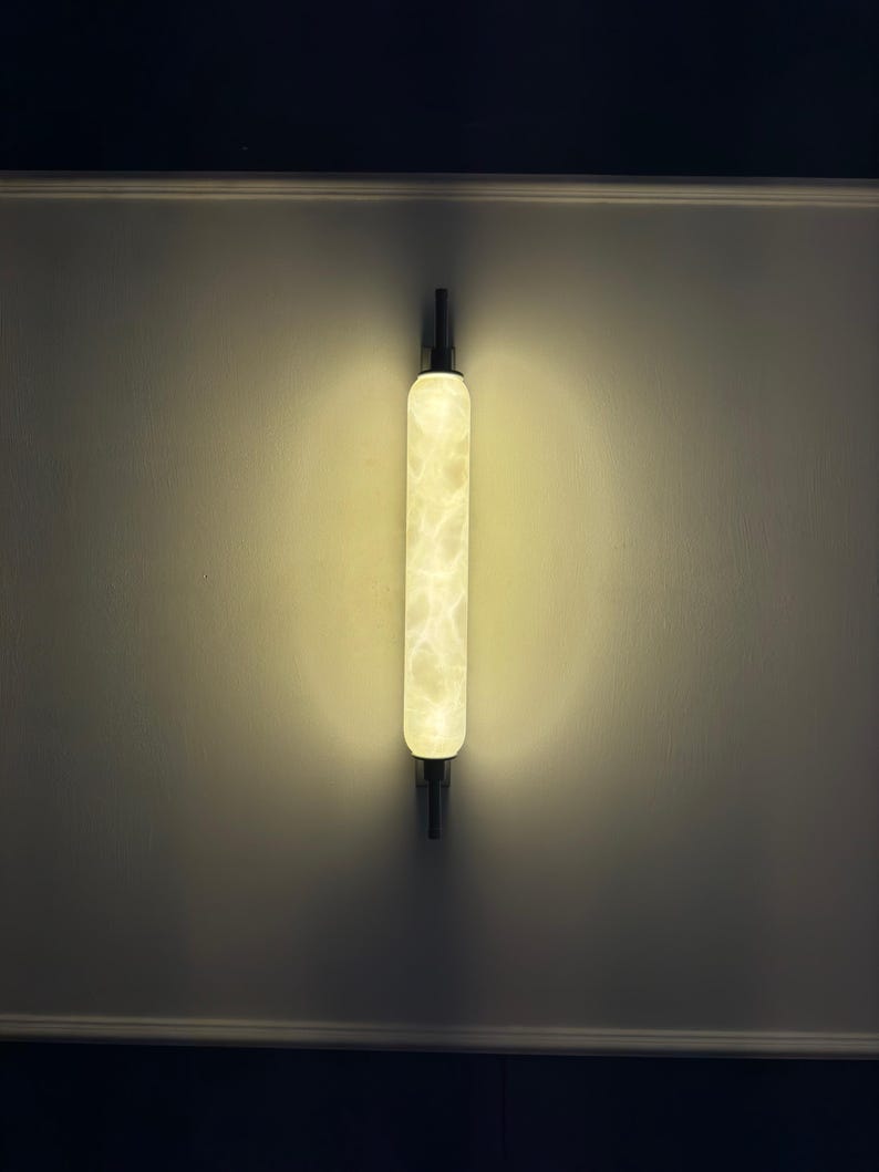 Marble Effect Glass Sconce, Led Wall Sconce, Modern Wall Light ...