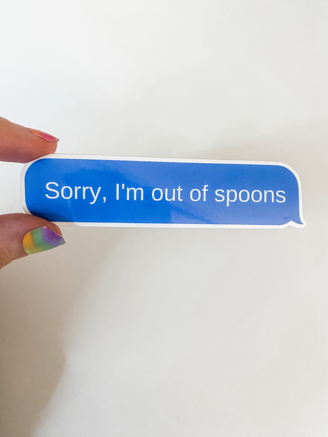 Out of Spoons Vinyl Sticker, Spoonie, Chronic Illness, Laptop Decal ...