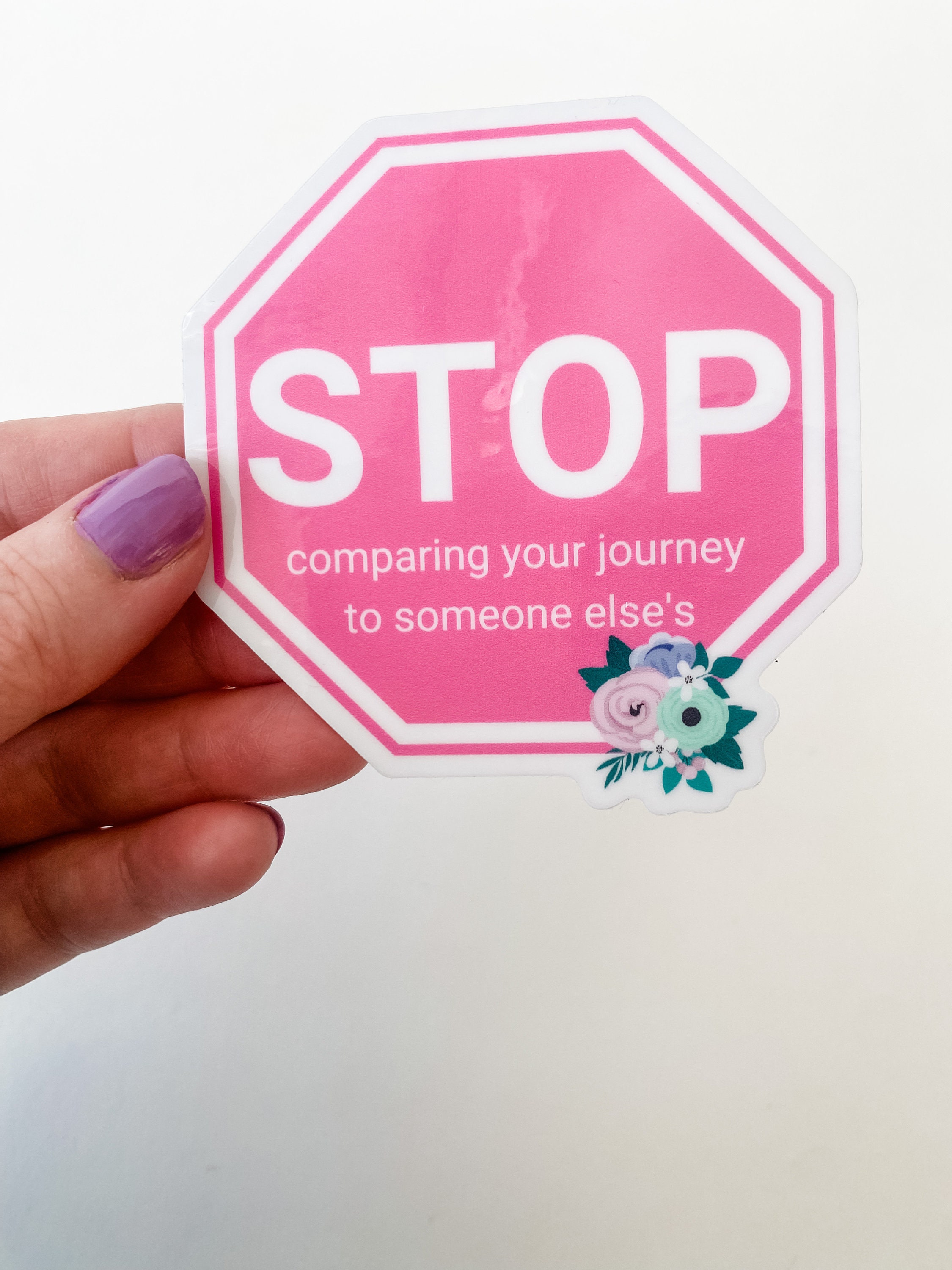 Stop Comparing Vinyl Sticker, Stop Sign, Chronic Illness, Spoonie ...