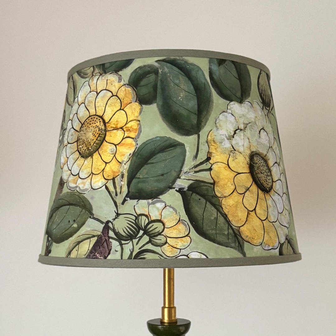 Conical Lampshade in Canton Wallpaper by Antoinette Poisson - Etsy