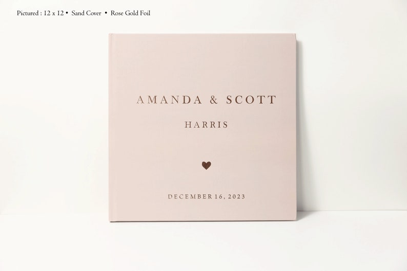 Personalized Wedding Guest Book Real Foil Formal Book - Etsy