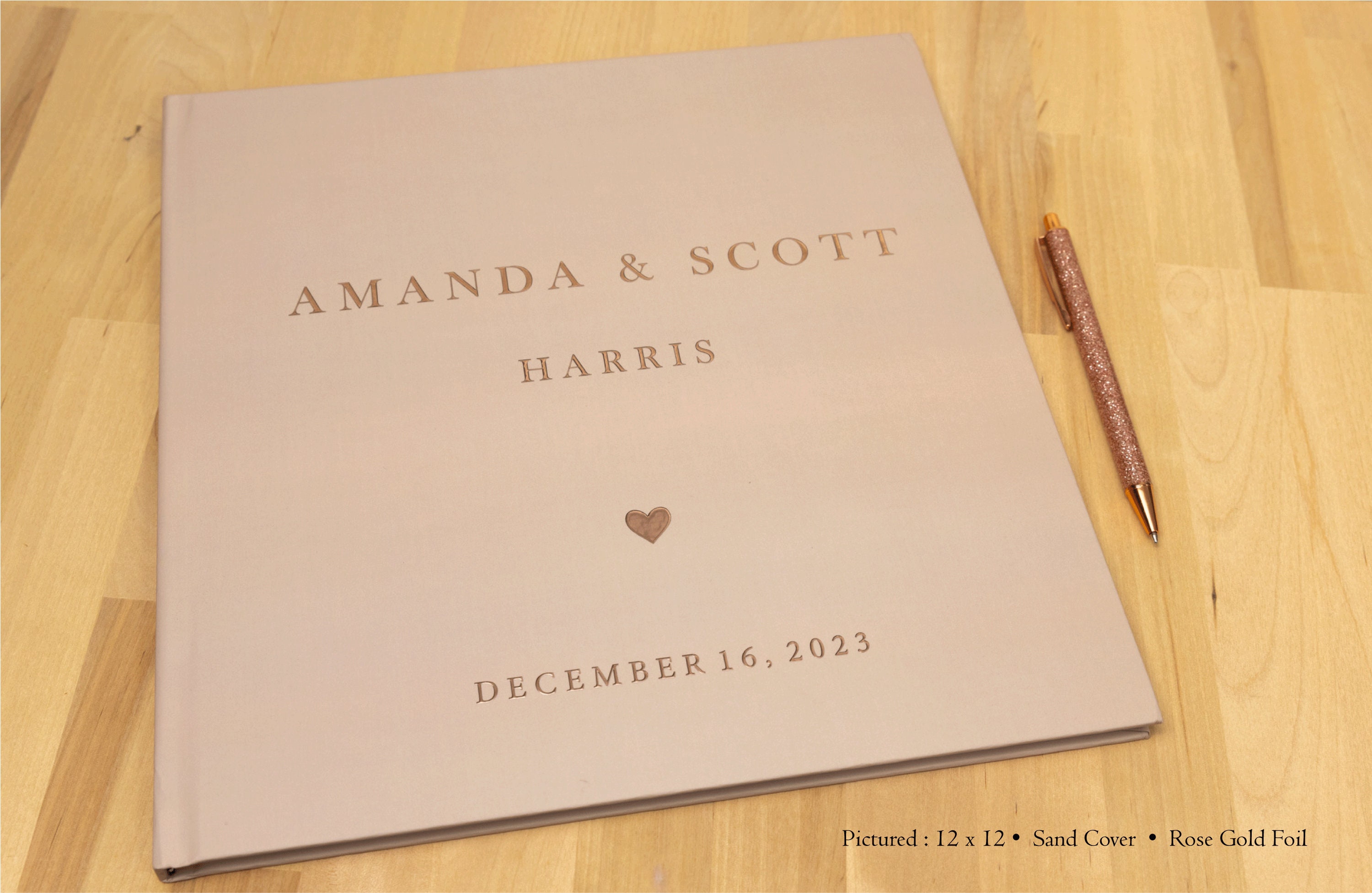 Personalized Wedding Guest Book Real Foil Formal Book - Etsy