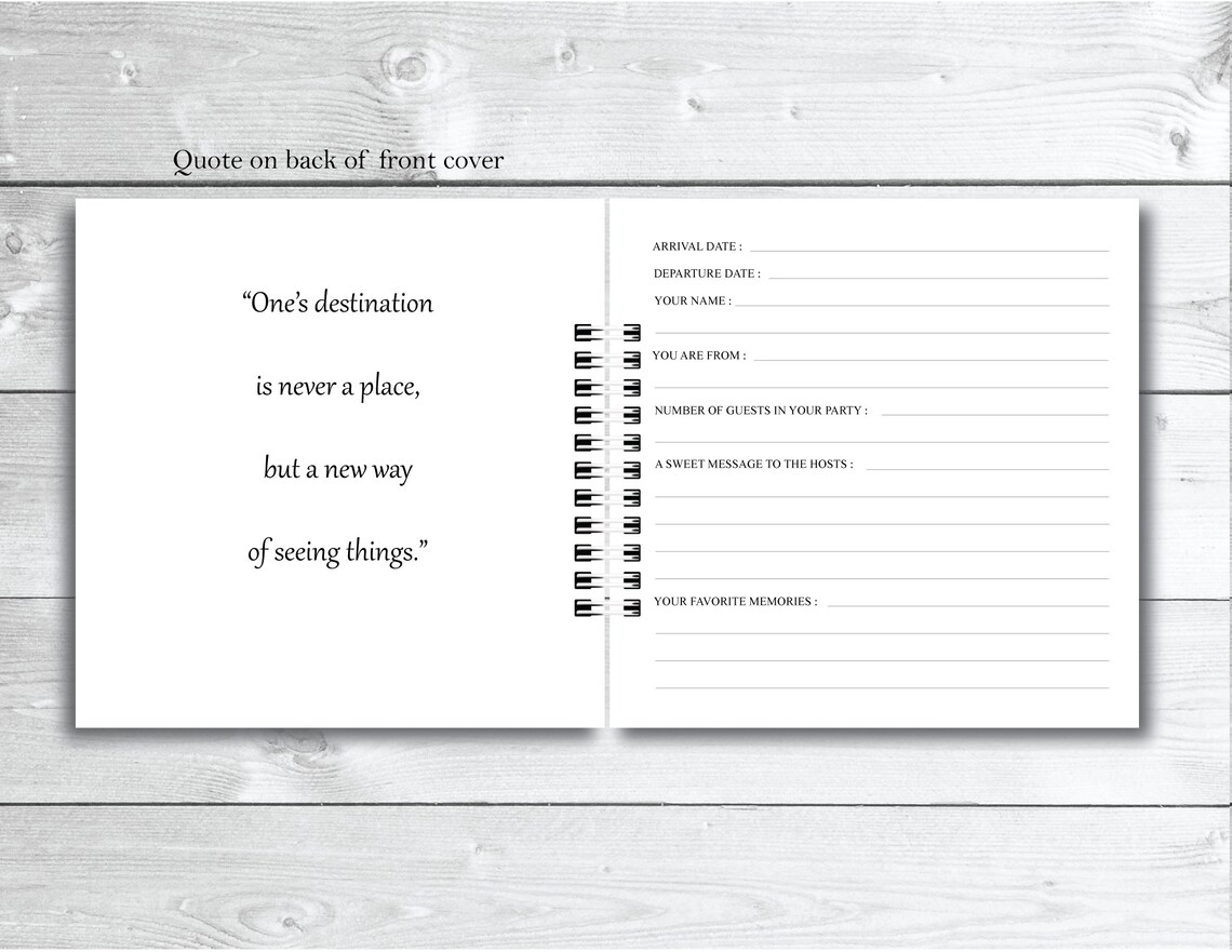 Guestbook for Vacation Rental, Custom Guest Books, Airbnb, VRBO, Beach ...