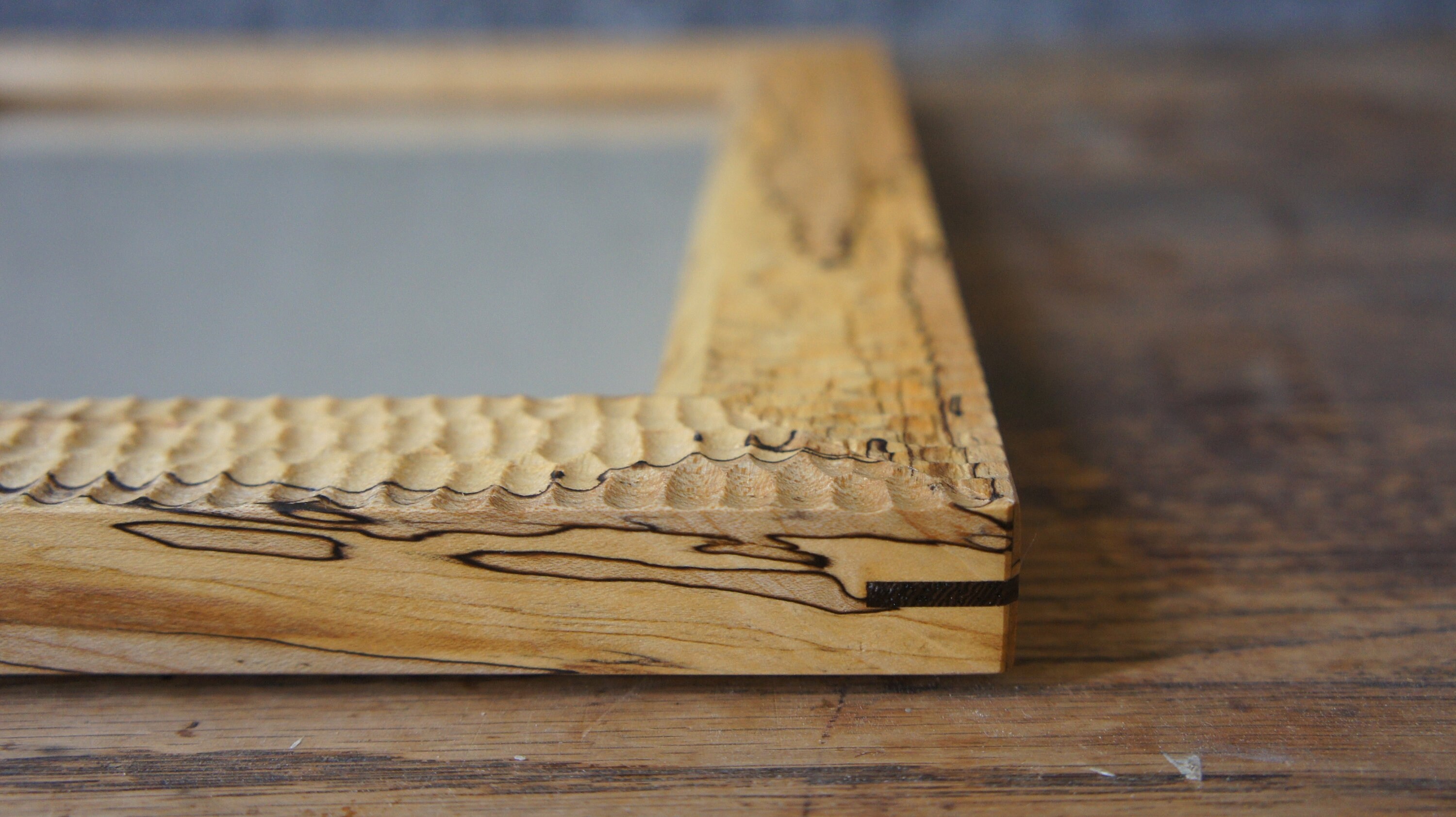 Hand Carved Spalted Maple Picture Frame - Etsy