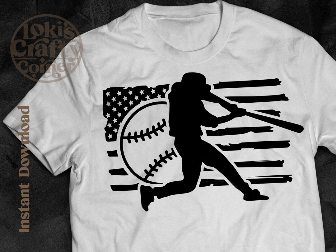 USA Baseball Player SVG: Digital Cut File & PNG - Etsy