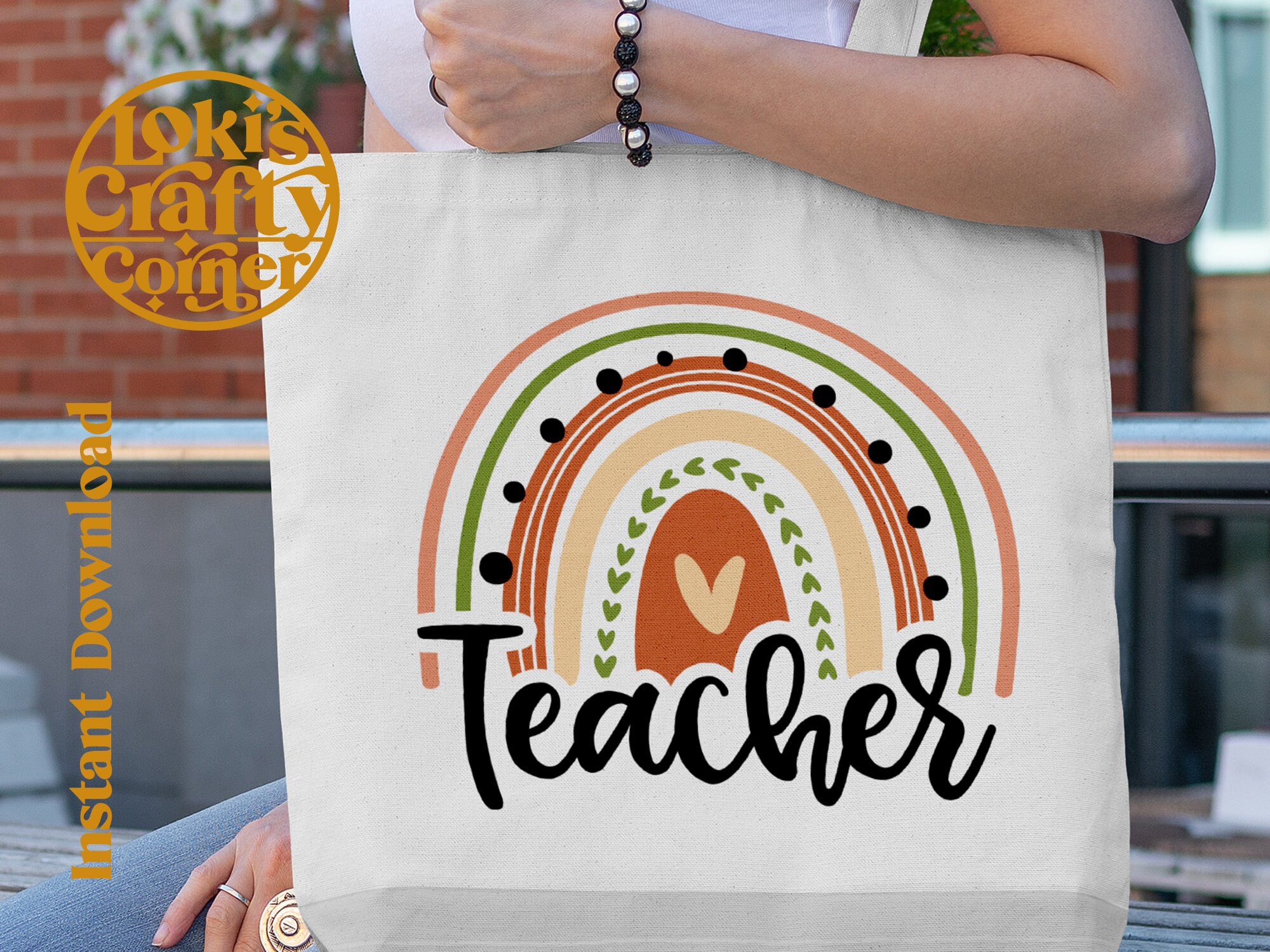 Teacher Rainbow Svg Teacher Boho Rainbow Svg Teacher Svg | Etsy