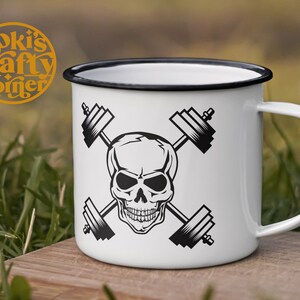 Skull Skeleton Barbell Svg | Fitness Svg | Bodybuilding Svg ...