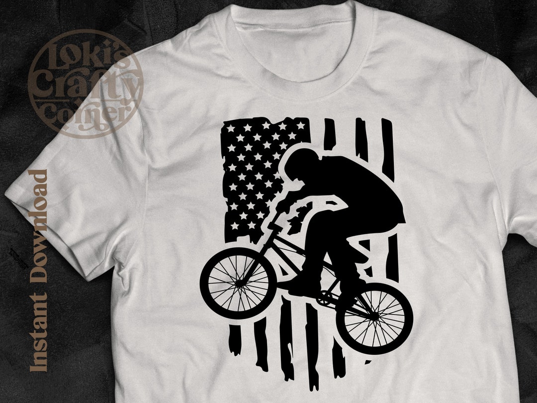 USA BMX Racing SVG: Distressed American Flag Bicycle (digital Download ...