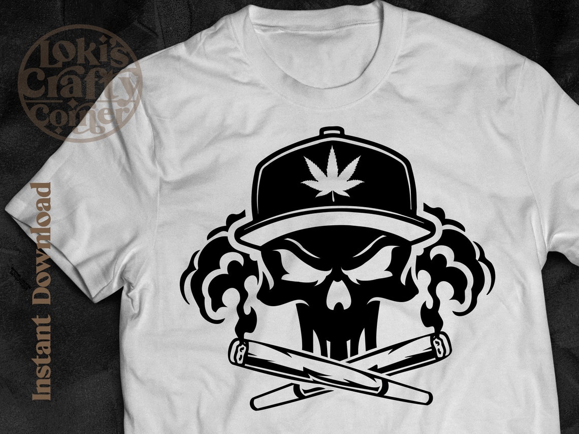 Weed Skull Svg Weed Svg Joint Svg Weed Stencil 420 Svg | Etsy