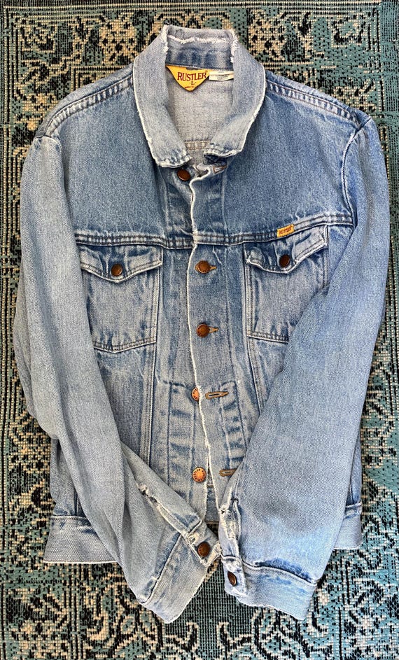 Vintage Rustler 1980s Jean Jacket - Retro Clothing - … - Gem