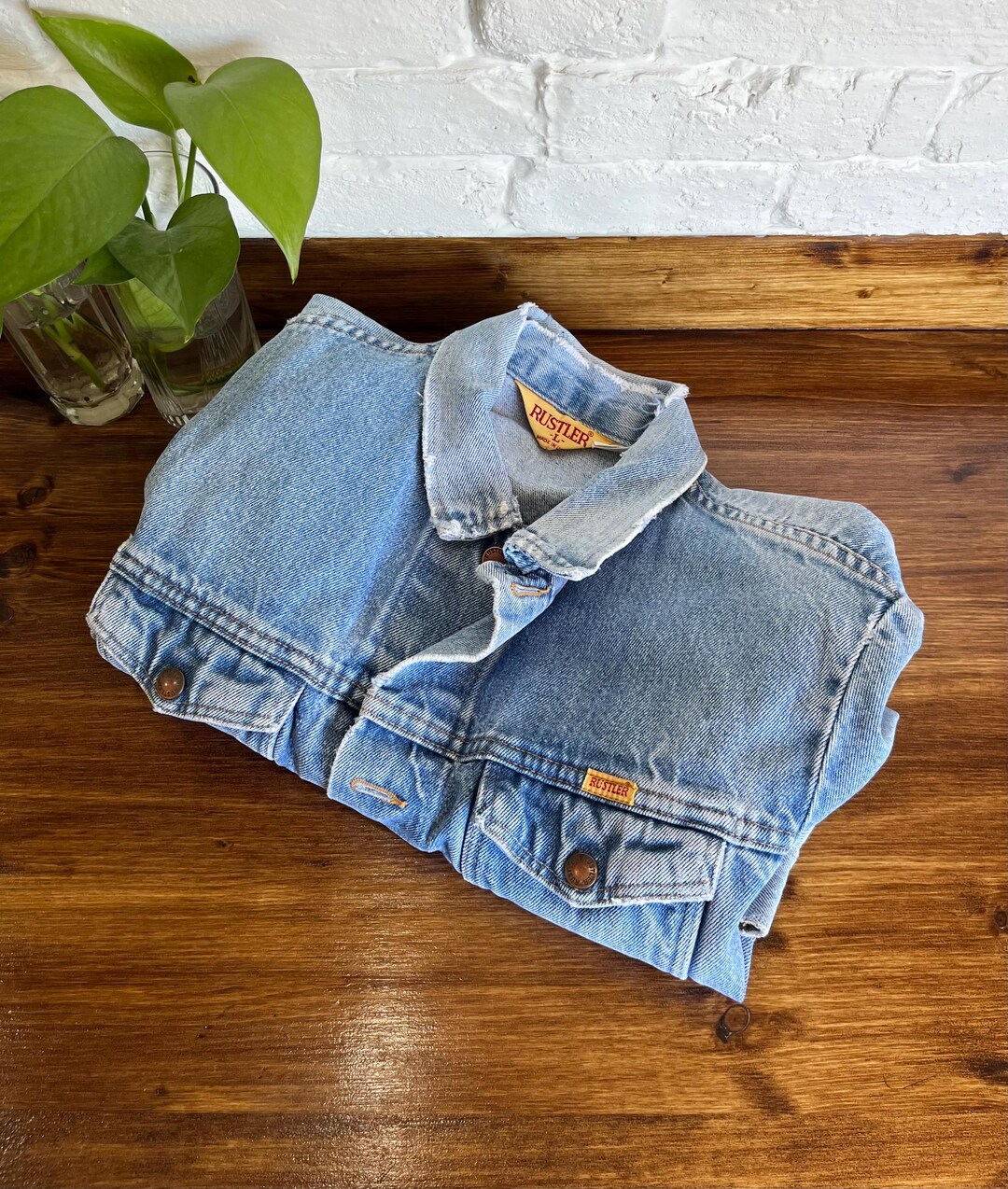 Vintage Rustler 1980s Jean Jacket Retro Clothing Vintage Denim Jackets ...