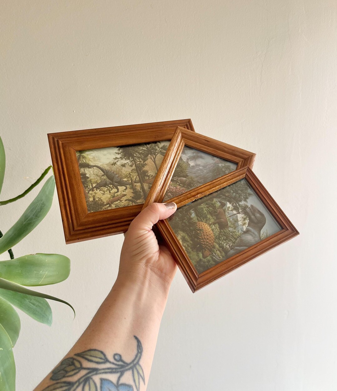 Set of 3 Vintage Wooden Picture Frames - Retro Home Decor - Unique ...