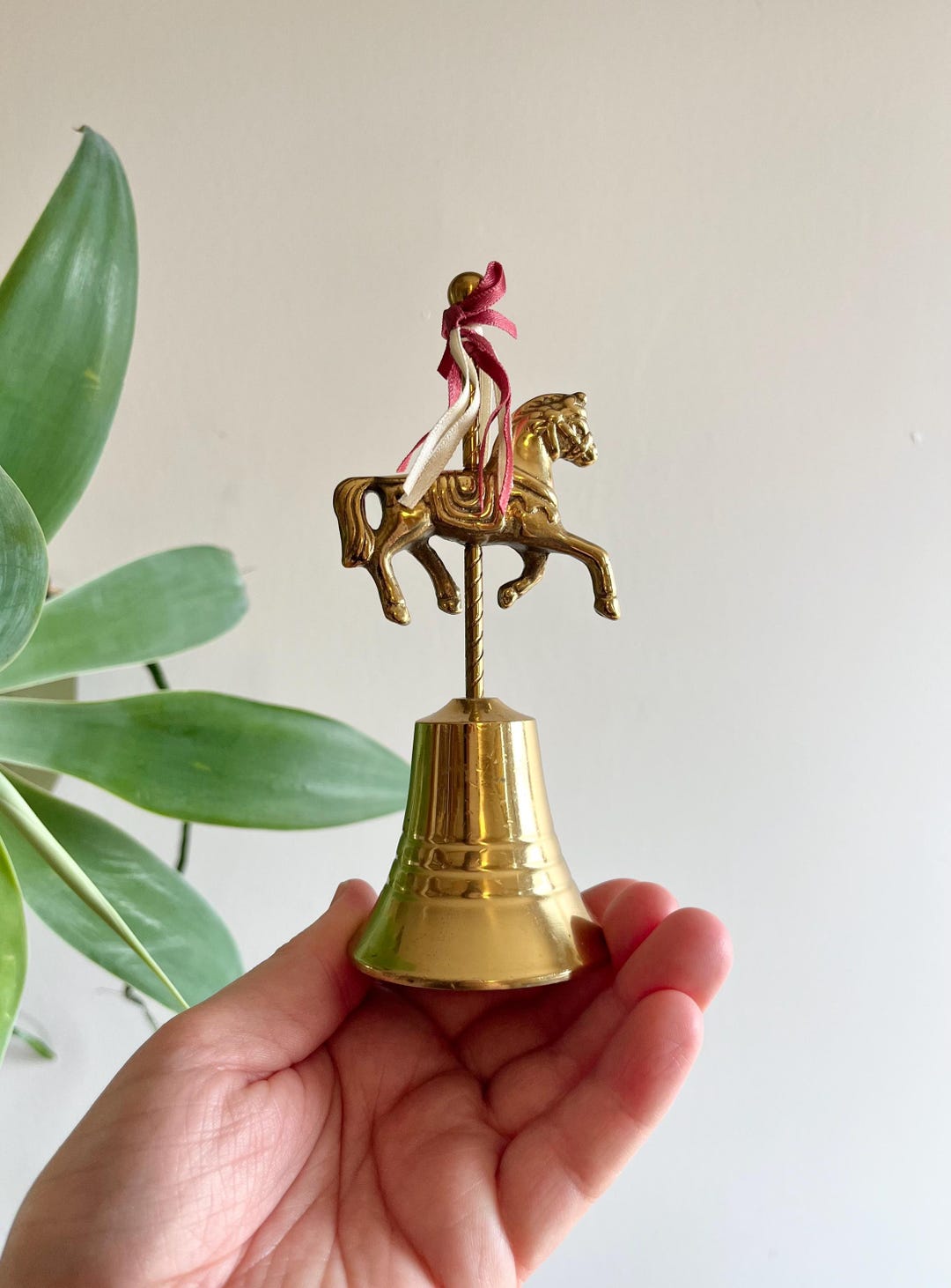 Solid Brass Vintage Carousel Horse Bell Vintage Home Decor Retro Brass ...