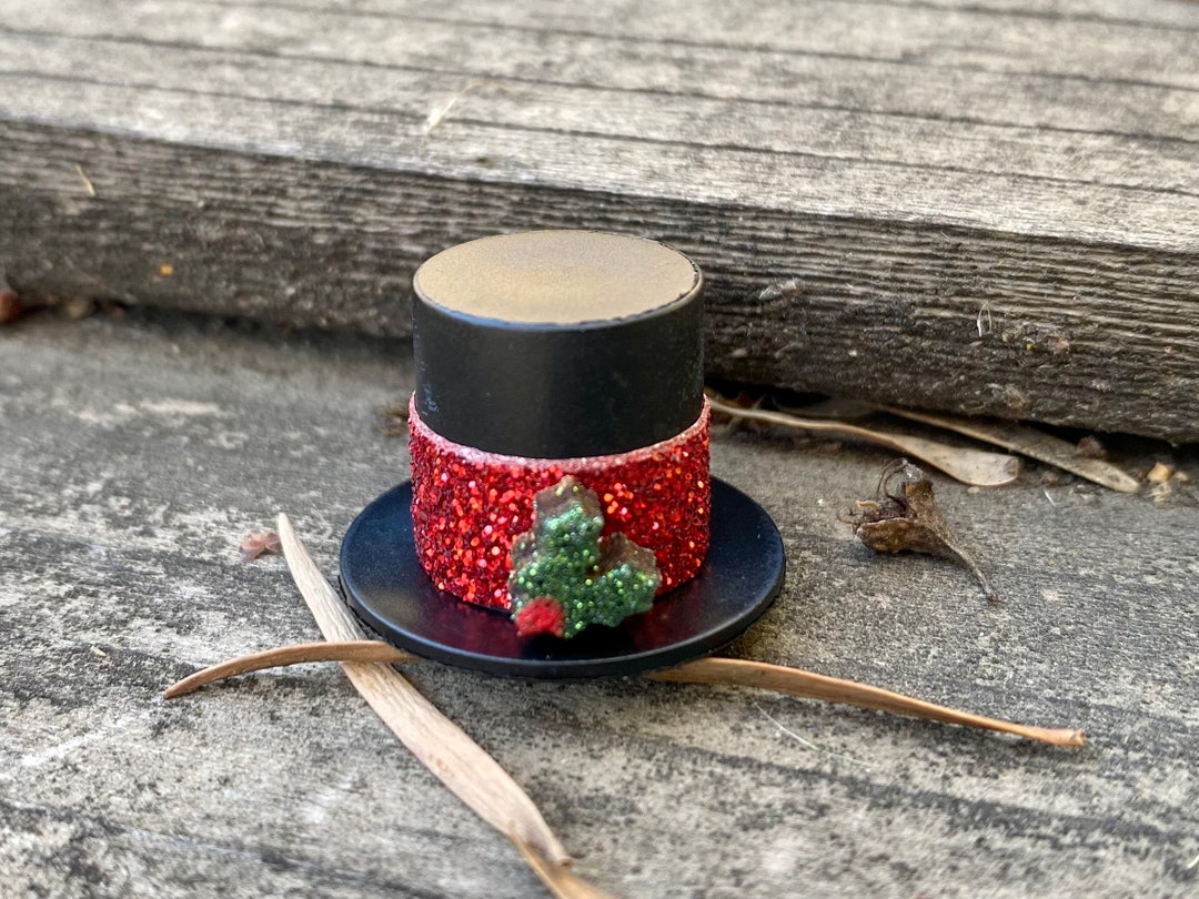 Mini Christmas Hat, Mini Holiday Hat, Mini Festive Hat, Miniature ...