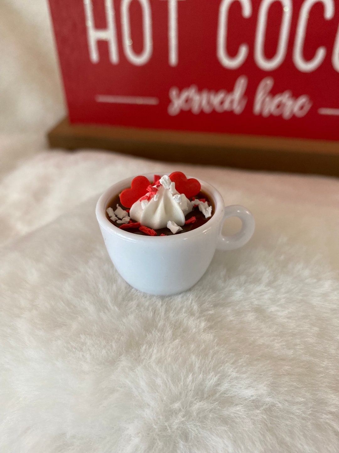 Miniature Valentine Hot Cocoa; Miniature Heart Cocoa; Valentine’s Day ...