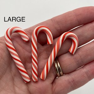 Miniature Peppermint Clay Candy Canes - Etsy