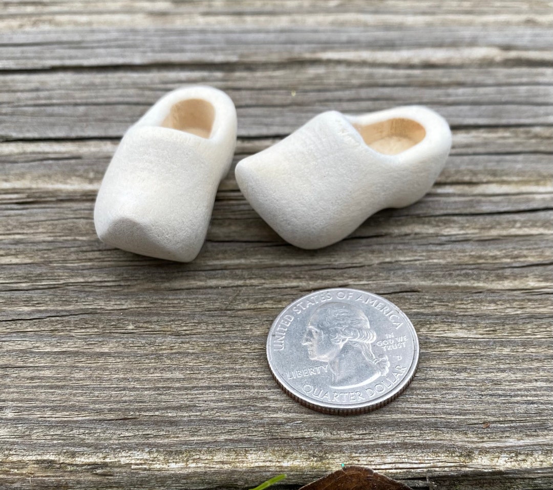 Miniature Wood Shoes, Miniature Wood Clogs, Elf Shoes, Leprechaun Shoes ...