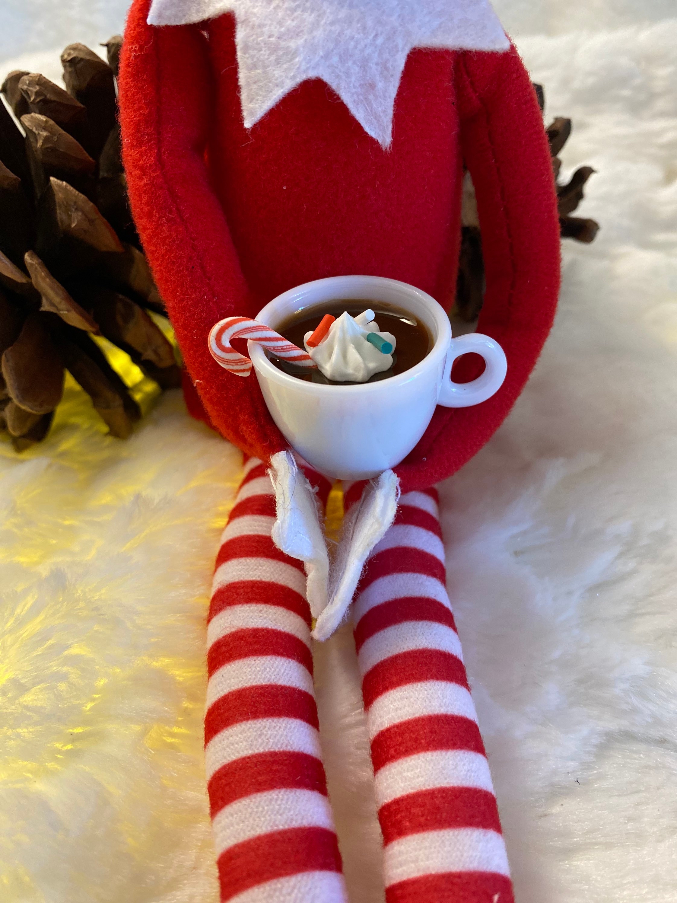 Miniature Hot Chocolate; Miniature Hot Cocoa; 1:3 Scale Cocoa; Elf Prop ...