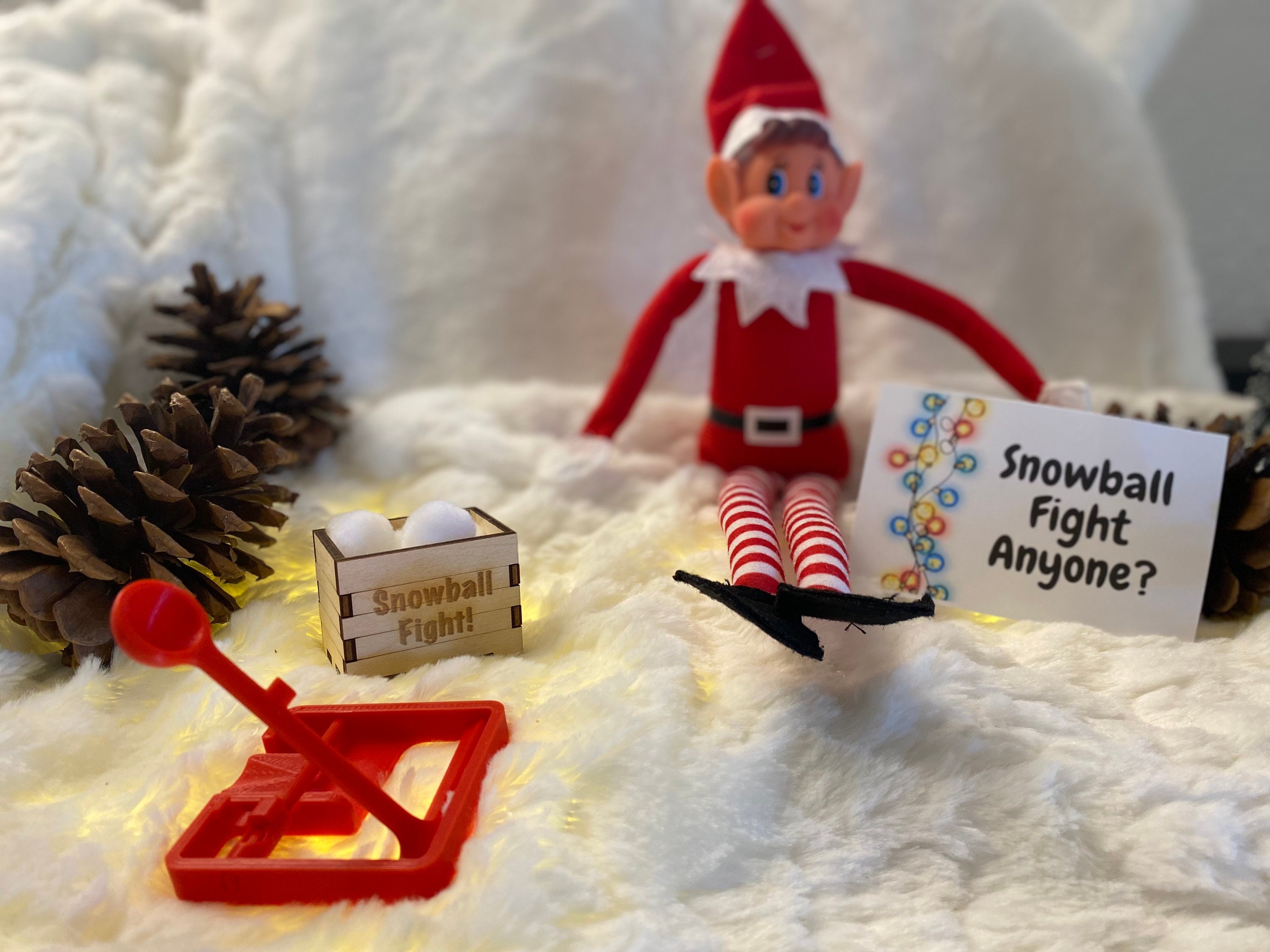 Elf Snowball Fight With LAUNCHER Kit, Elf Prop, Elf Antics, Elf ...