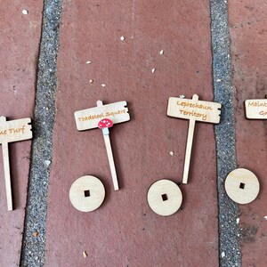 Enchanting Miniature Garden Sign Set of 4; Gnome Garden Signs ...