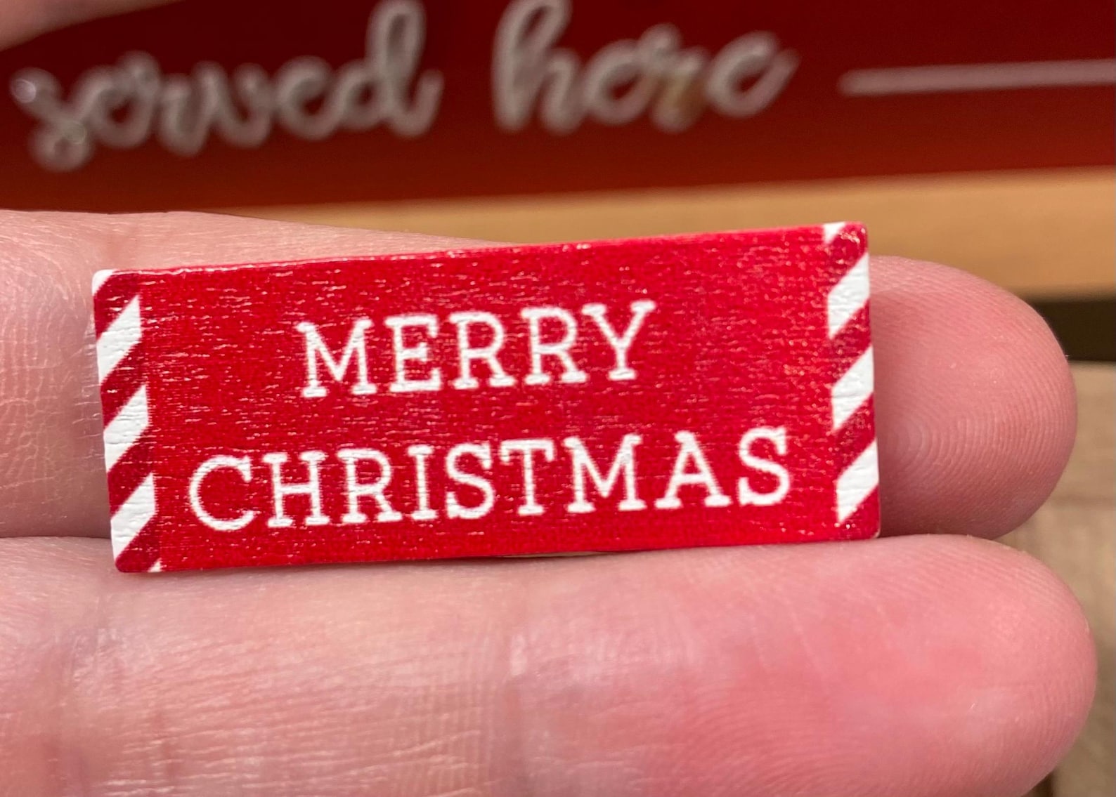 Miniature Merry Christmas Wooden and Painted Sign - Etsy