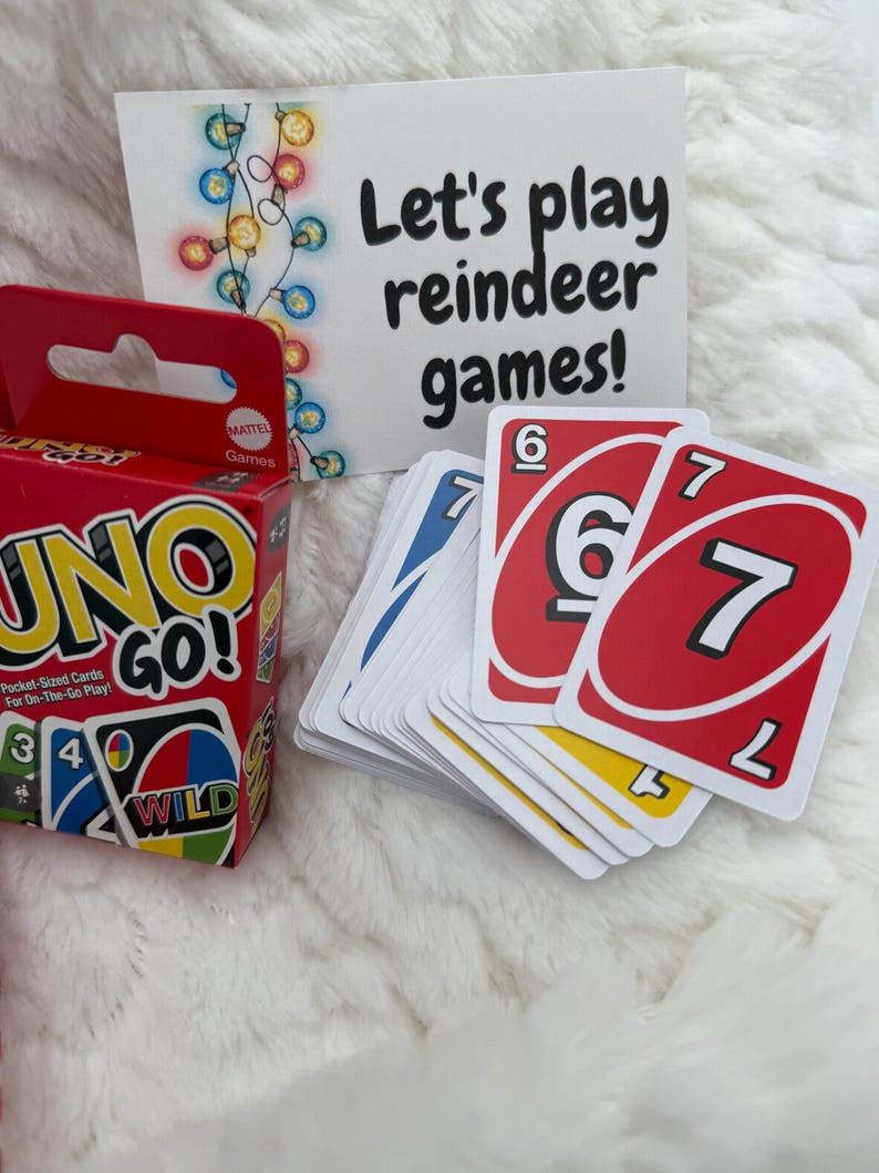 Elf Games With Mini Uno Cards - Etsy