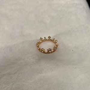 Miniature Gold Crown With Jewels, Fairy Crown; Miniature Garden; Fairy ...